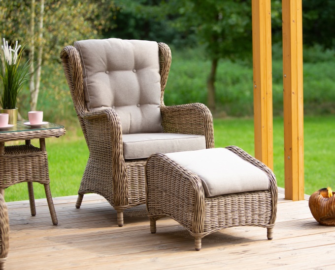 Wygodny i naturalny technorattanowy fotel Paulina – Ogrodowy Salon